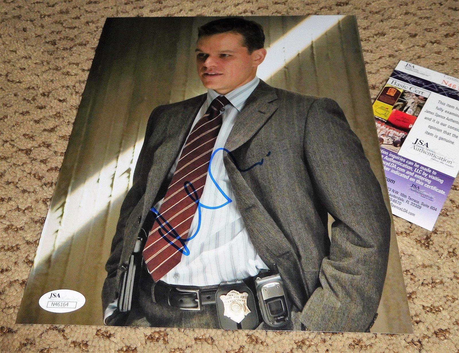 MATT DAMON SIGNED 8X10 PHOTO JSA AUTH THE DEPARTED AUTOGRAPH GOOD WILL ...