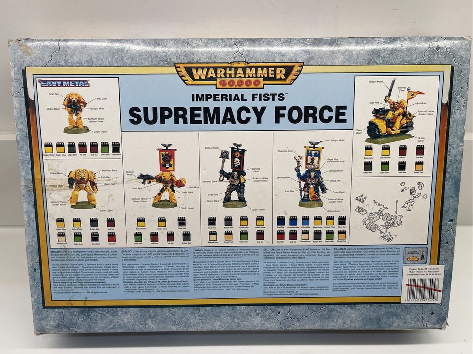 Warhammer 40k Imperial Fist Supremacy Force Army Box Complete NOS OOP Rare | eBay