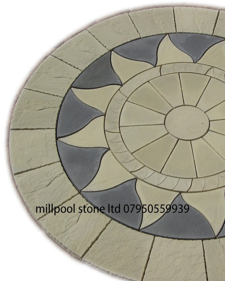 3.46M AZTEC SUN CIRCLE PATIO PAVING SLABS STONES [ DELIVERY NOTE ...