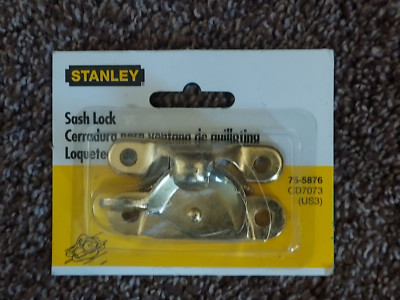 Stanley Hardware Aluminum Sash Lock Window Safety Closure 75-5876 Brass ...