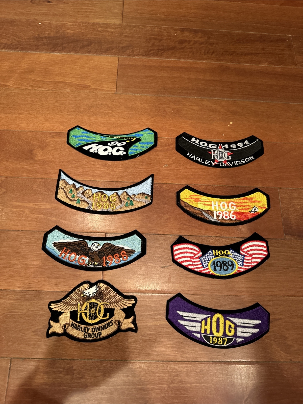 8 Vintage Harley Davidson HOG Patches 1980’s | eBay