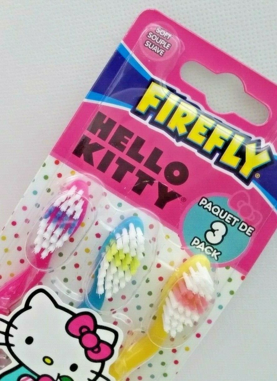 HELLO KITTY Child Soft 2 Pack Toothbrush Set Firefly BRAND NEW SEALED ...