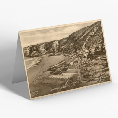GREETING CARD - Vintage Cornwall - Trebarwith Strand, Delabole | eBay UK