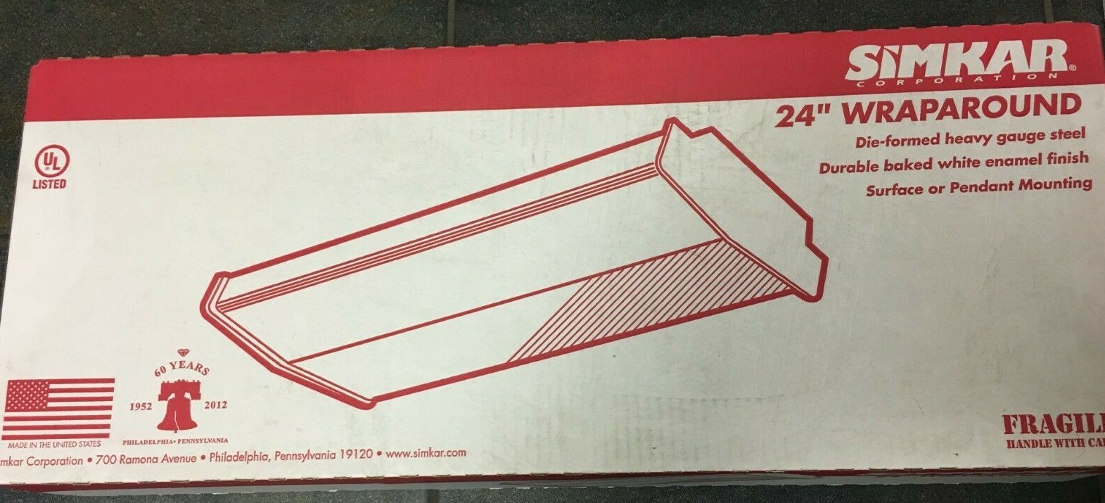 Wrap Around Floresecnt Light Fixture 24" Simkar | eBay