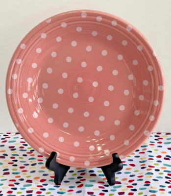 Fiestaware Peony with White Dot Dinner Plate Fiesta Pink Exclusive ...