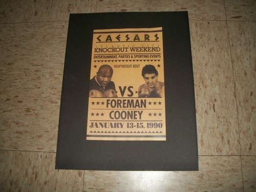 1990 GEORGE FOREMAN VS GERRY COONEY BOXING FLYER CAESARS 6x10 | eBay