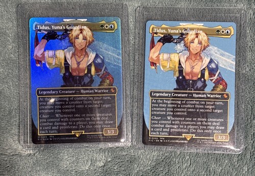 Tidus, Yuna’s Guardian- (Borderless Foil/Reg)- Magic: Final Fantasy Lot ...