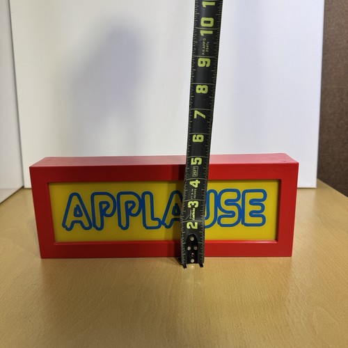Vintage Lighted Applause Sign Home Or Desk Decor Red And Yellow Rare ...