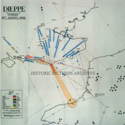 WAR MAP HARDBACK DISASTROUS DIEPPE FRENCH PORT RAF RAID OPERATION ...