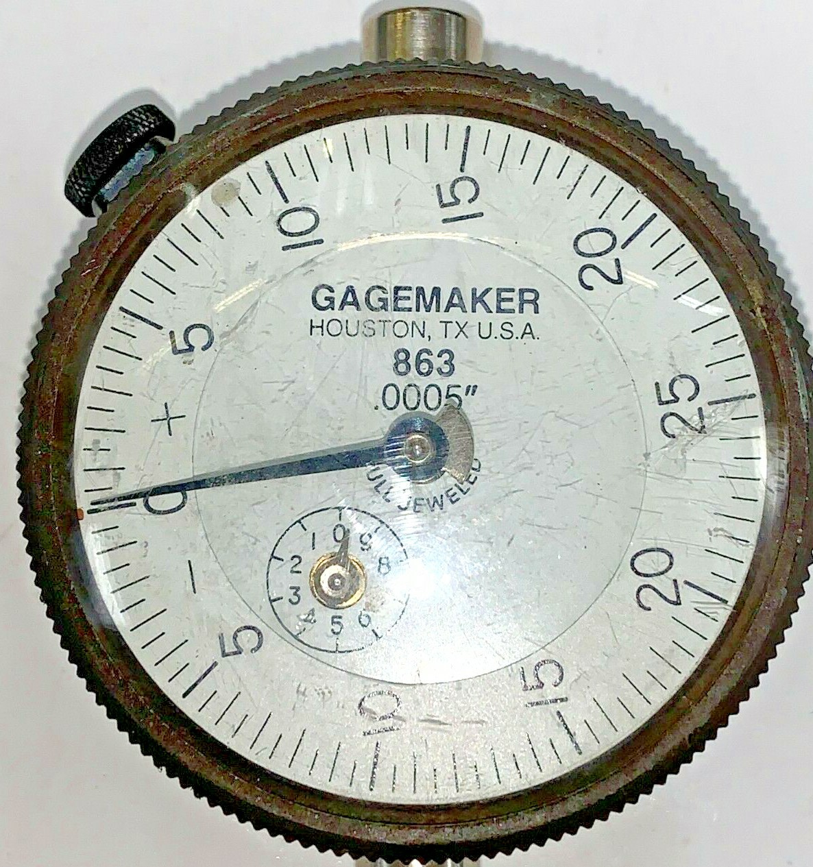 GAGEMAKER DIAL INDICATOR, 863, ET-7001PD, 0- 0.0005" RANGE, +/- .01 ...