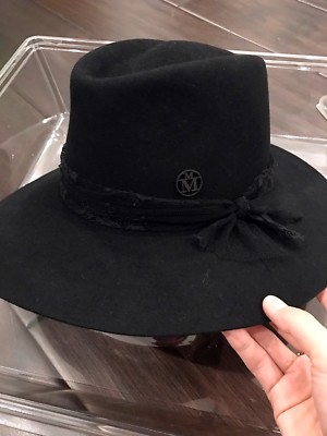 Maison Michel hat black lace Size S | eBay