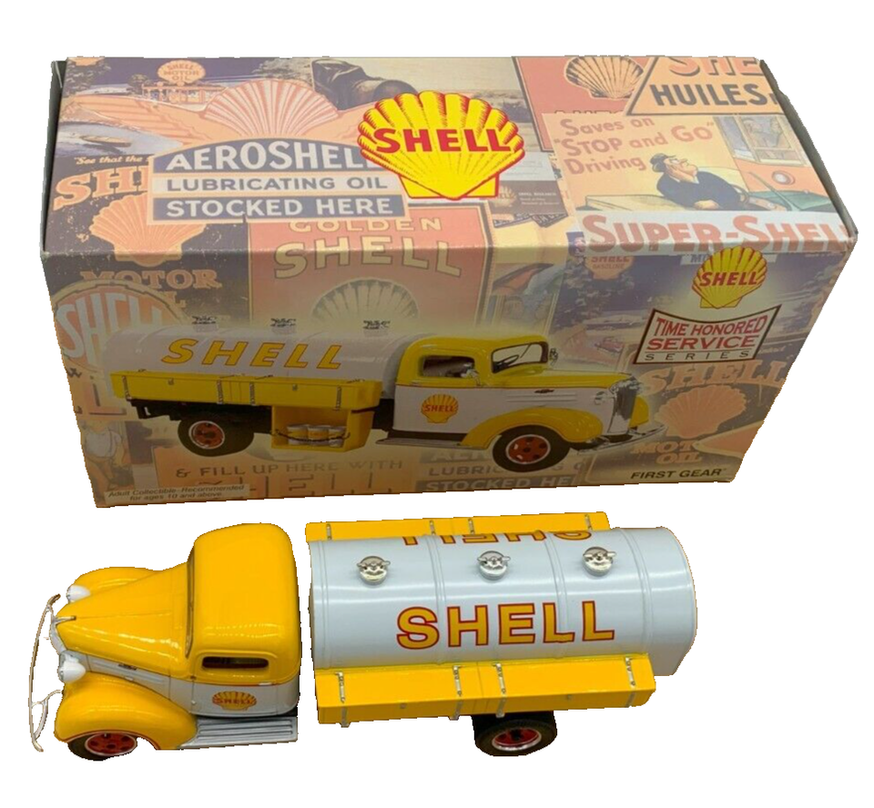 2002 First Gear SHELL 1937 Chevrolet Tanker Truck Die-Cast 1/34 Scale ...