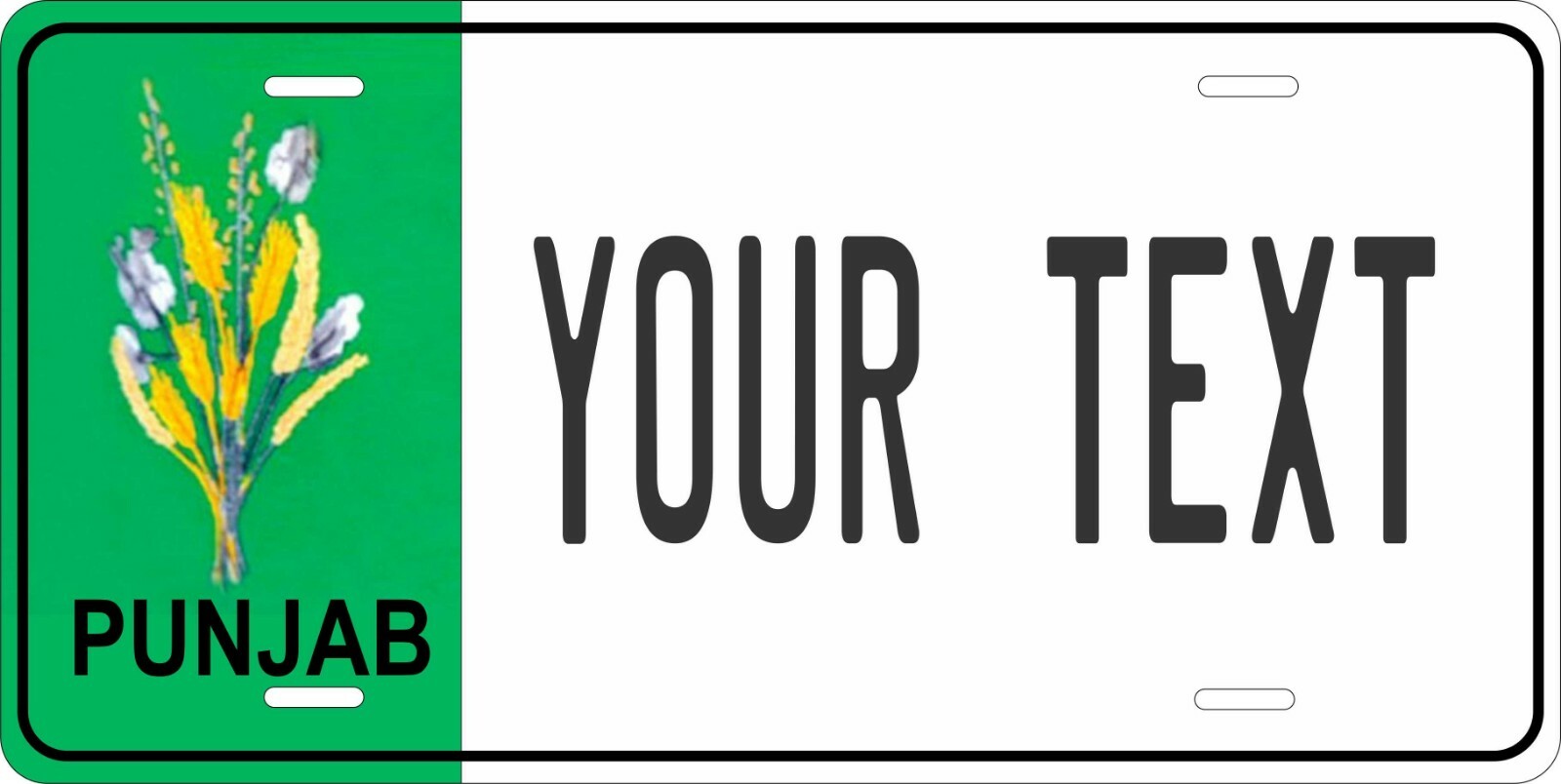 India Punjab License Plate Personalized Custom Auto Bike Motorcycle Tag ...