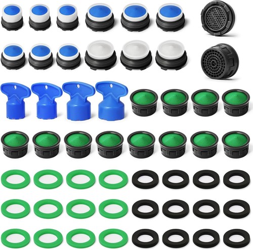 24Pcs Faucet Aerator 4Pcs Aerator Key, 2 Types Faucet Filter, Sink ...