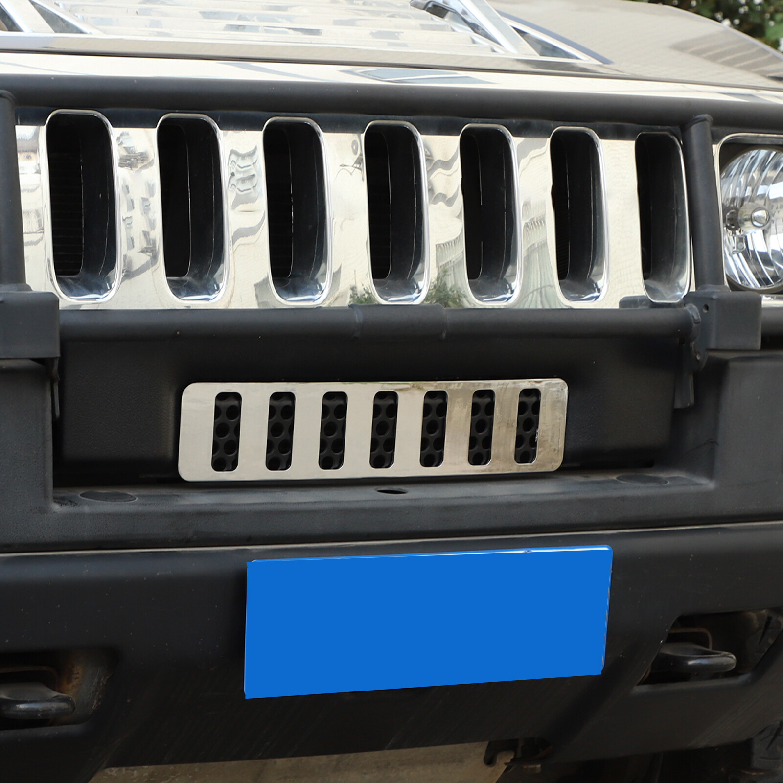 Stainless Front Lower Mini Grille Cover Plate Fits Hummer H2 SUV SUT ...