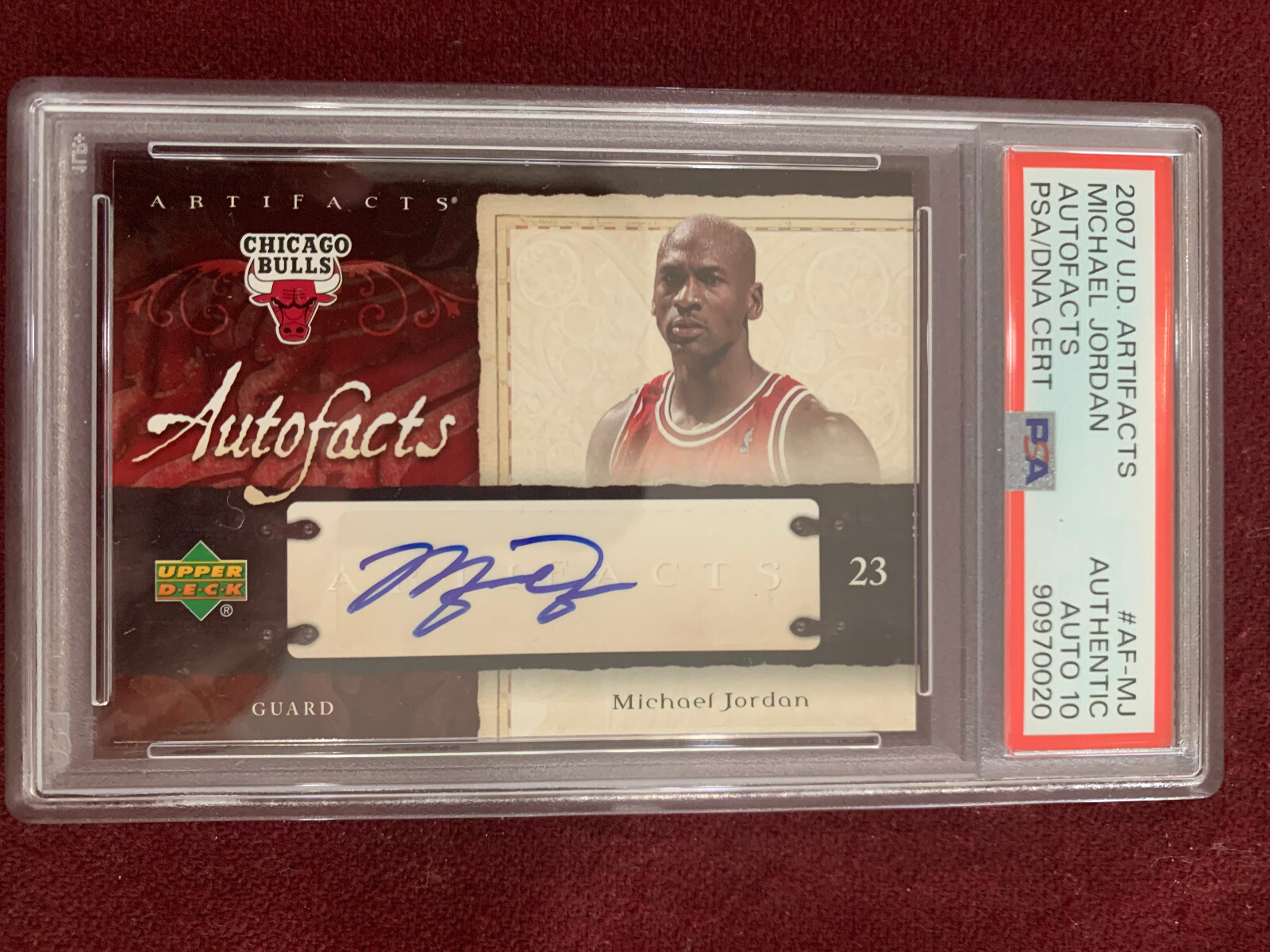 Michael Jordan 2007 Upper Deck Artifacts Auto PSA/DNA PSA 10 Gem Mt ...