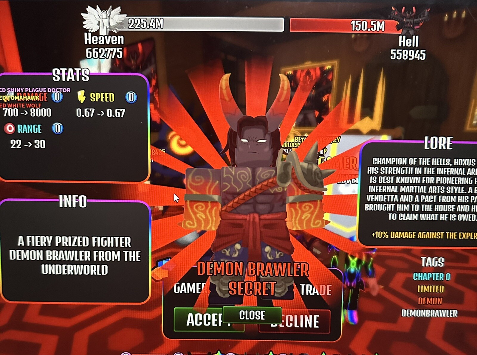 THE HOUSE TD Tower Defense (ROBLOX) || LIMITED DEMON BRAWLER | eBay