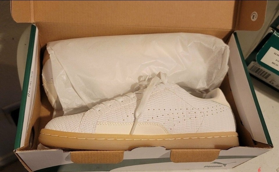 PUMA Men's Match Emboss Lthr Sneakers White - SIZE 5.5 US | eBay