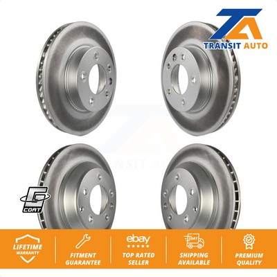 Front Rear Coated Disc Brake Rotors And Hub Assembly Kit For Volkswagen ...