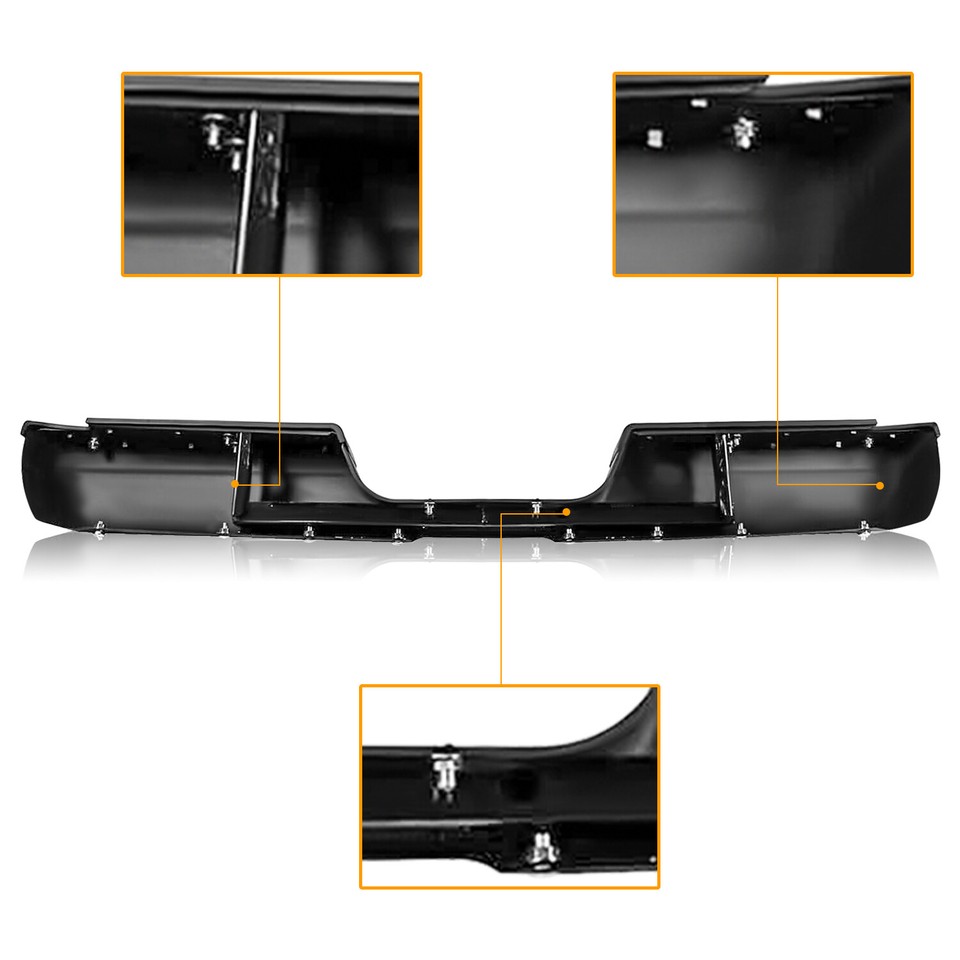 For 1994-2001 Dodge Ram 1500 2500 3500 NEW Rear Step Bumper Black ...