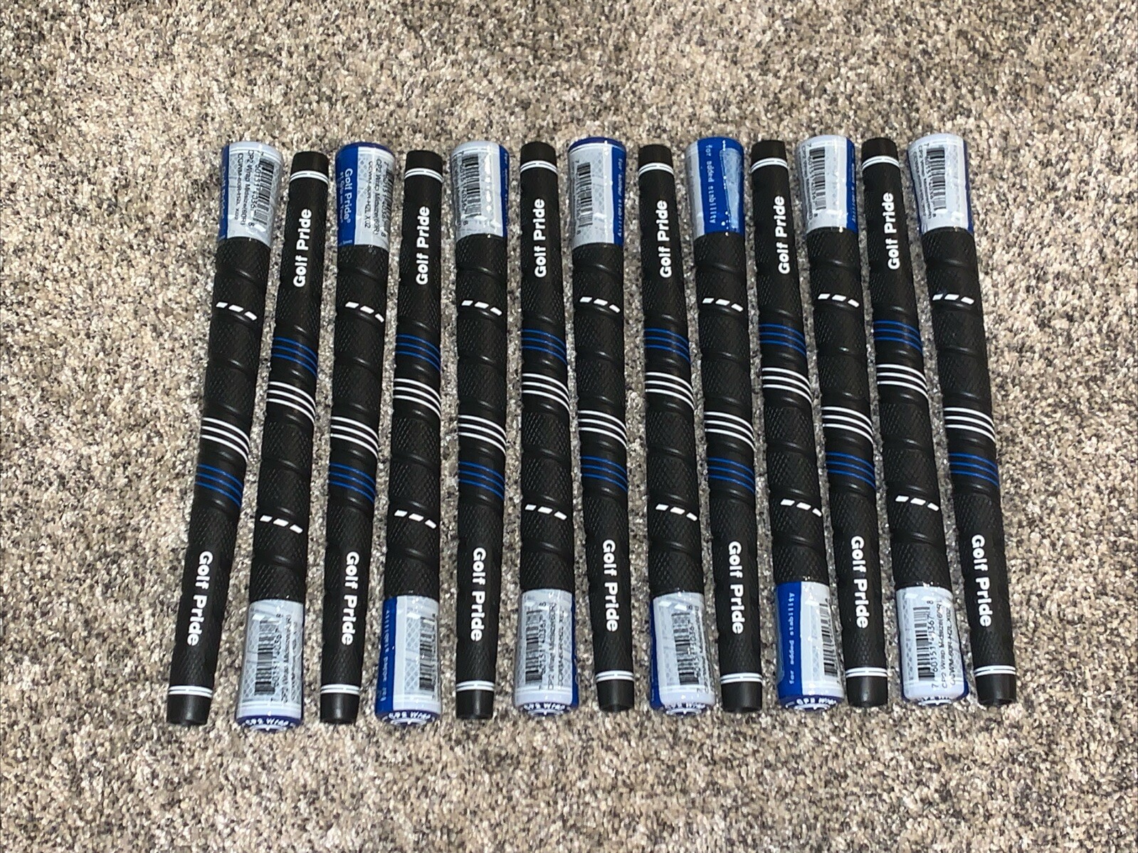 New 13 Golf Pride CP2 Wrap Black Blue Midsize Golf Grips 60R Control ...