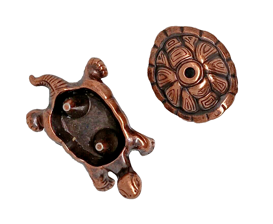 Itty Bitty Tiny Copper Turtle Shaped Incense Stick Burner Stand Holder ...