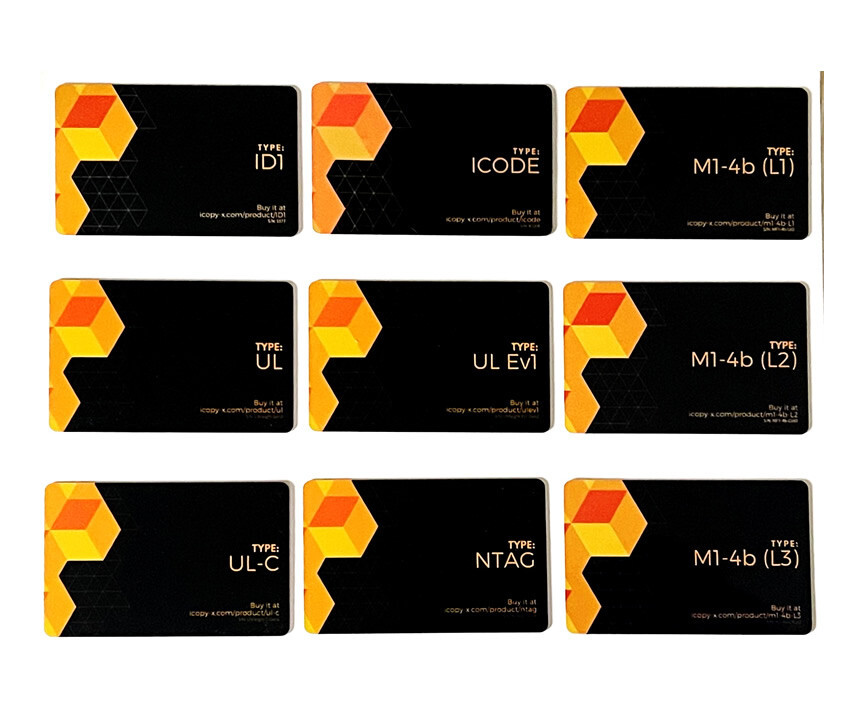ICOPY-X Assorted Rfid Card Kit UL, UL-EV1, UL-C, NTAG, M1 L1 L2 L3, ID1 ...