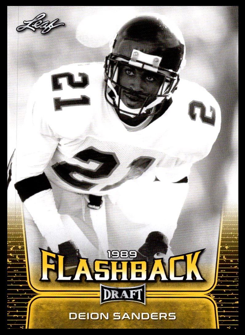 2020 Leaf Draft Gold Deion Sanders Florida State Seminoles #95 Parallel ...