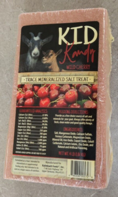 Kid Kandy Wild Cherry Trace Mineral Salt Treat Lick 4 LB. Brick for ...