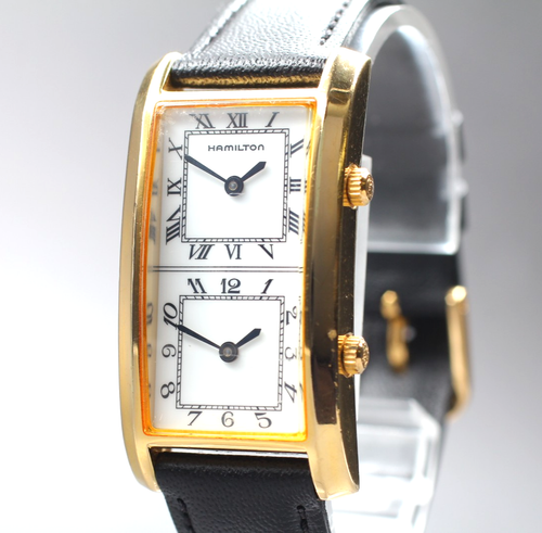 [Near MINT] Vintage Hamilton 6274 Traveler Dual Time 22mm Quartz Men's ...