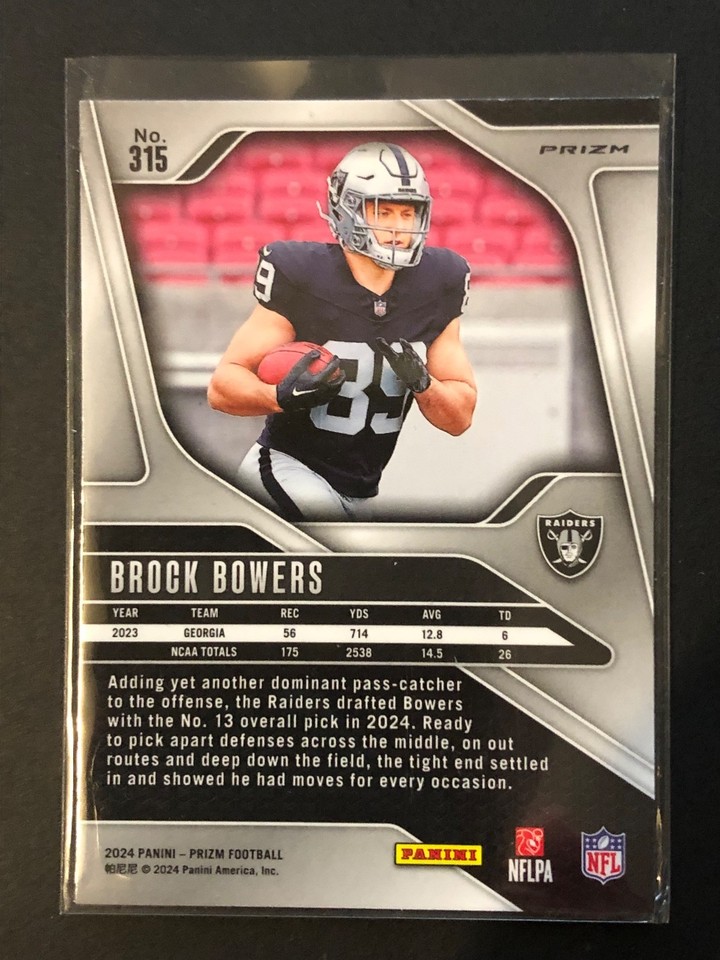2024 Prizm NFL Brock Bowers ROOKIE Green Wave Prizm SP Las Vegas | eBay