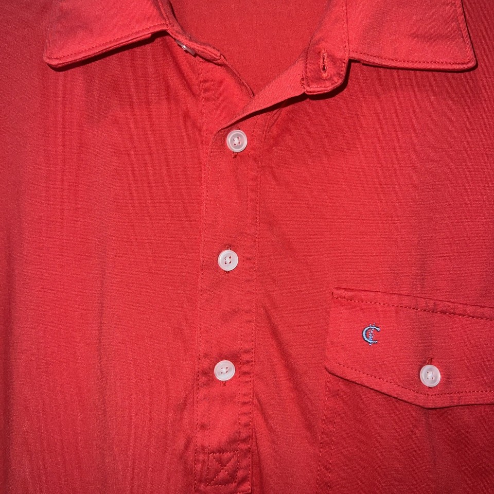 Criquet Classic Players Shirt Pima Cotton Red Pocket Polo Golf Size ...