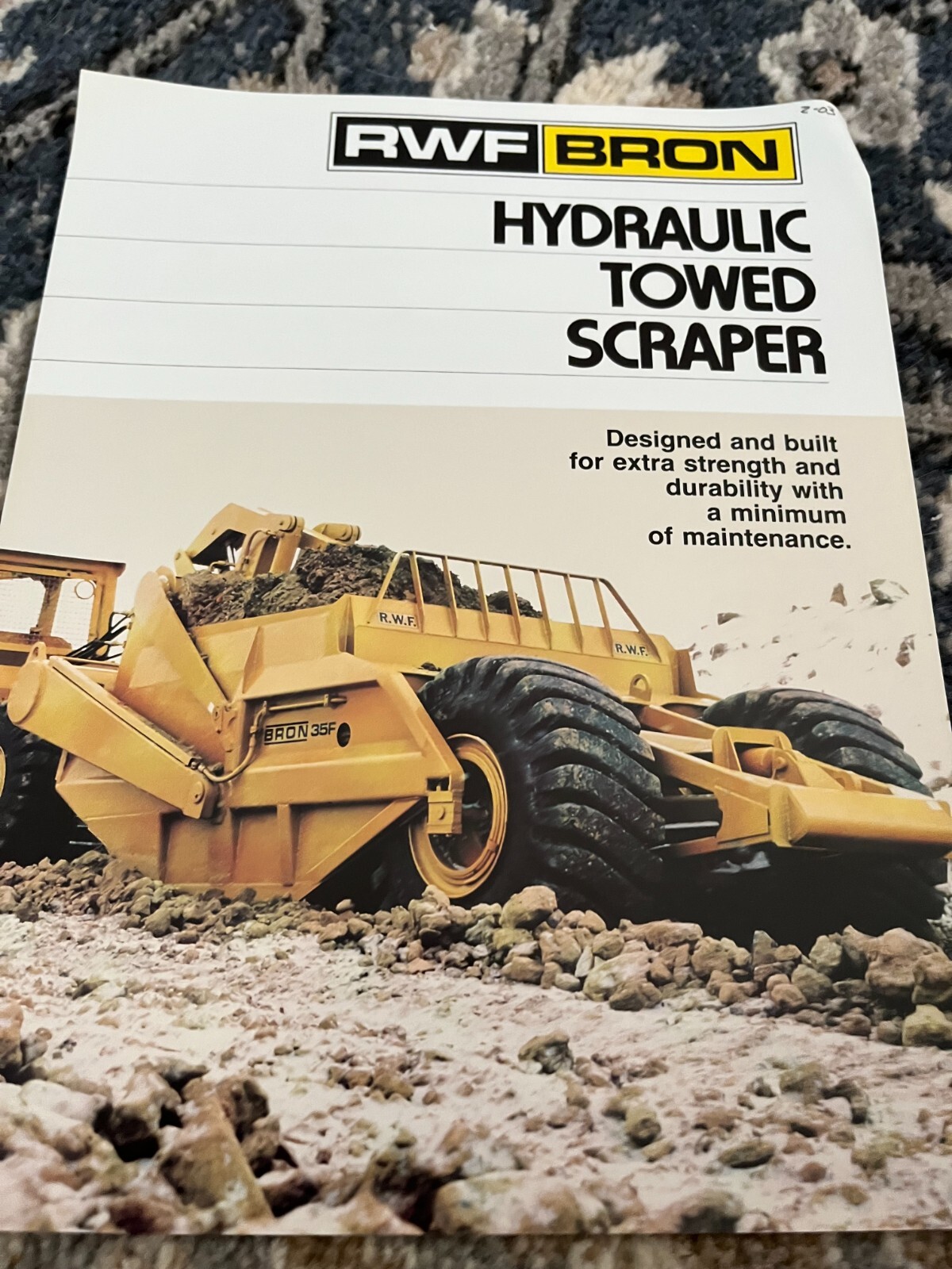 RWF Bron Hydraulic Towed Scraper Brochure FCCA | eBay