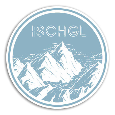 2 x 10cm Ischgl Austria Vinyl Stickers - Ski Fun Sticker Laptop Luggage ...