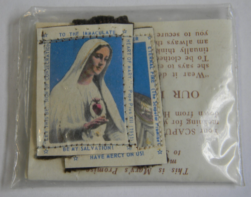 Mary's promise brown scapular religious item medal | eBay