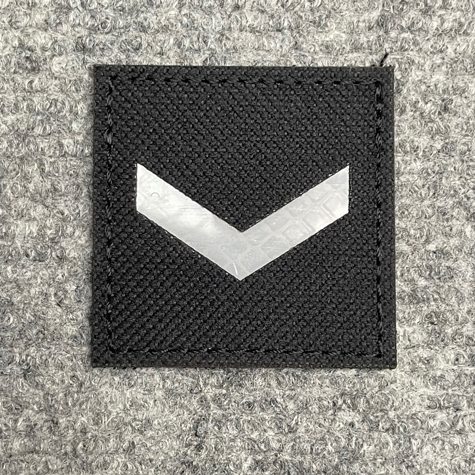 British Army Style Black Reflective Rank Patch Hook & Loop Back, Lcpl ...