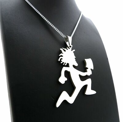 HIP HOP HATCHET RUNNER STAINLESS STEEL PENDANT & 2mm 24" BOX CHAIN ...