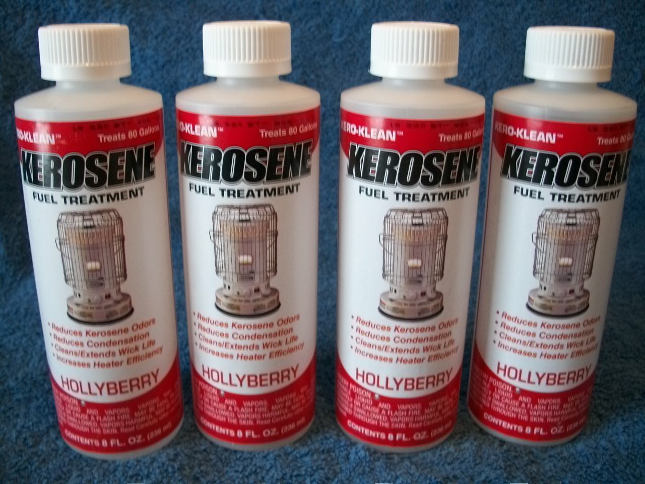 KEROKLEAN 24 BOTTLE PINE SCENT KEROSENE HEATER FUEL TREATMENT & 24 WICK ...