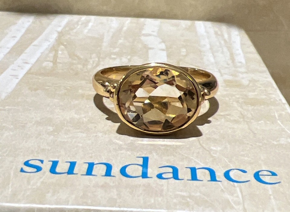 NWT Sundance Catalog Citrine Gold Vermeil “Hello Sunshine Ring” Size 6 ...