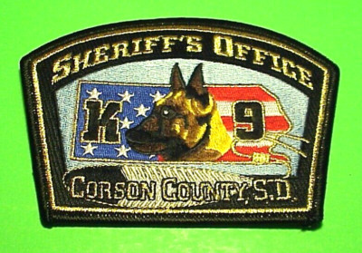 CORSON COUNTY SOUTH DAKOTA K-9 4 3/8"SHERIFF / POLICE PATCH FREE ...
