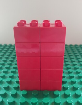 Lego Duplo Red 2x2 Brick Lot 10 Blocks Replacements A5 | eBay