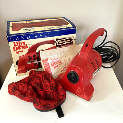 Vintage Royal Dirt Devil Handheld Red Vacuum Original Box Model 103 ...
