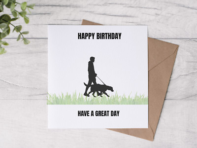 Happy Birthday dog walkers card, hand designed | eBay
