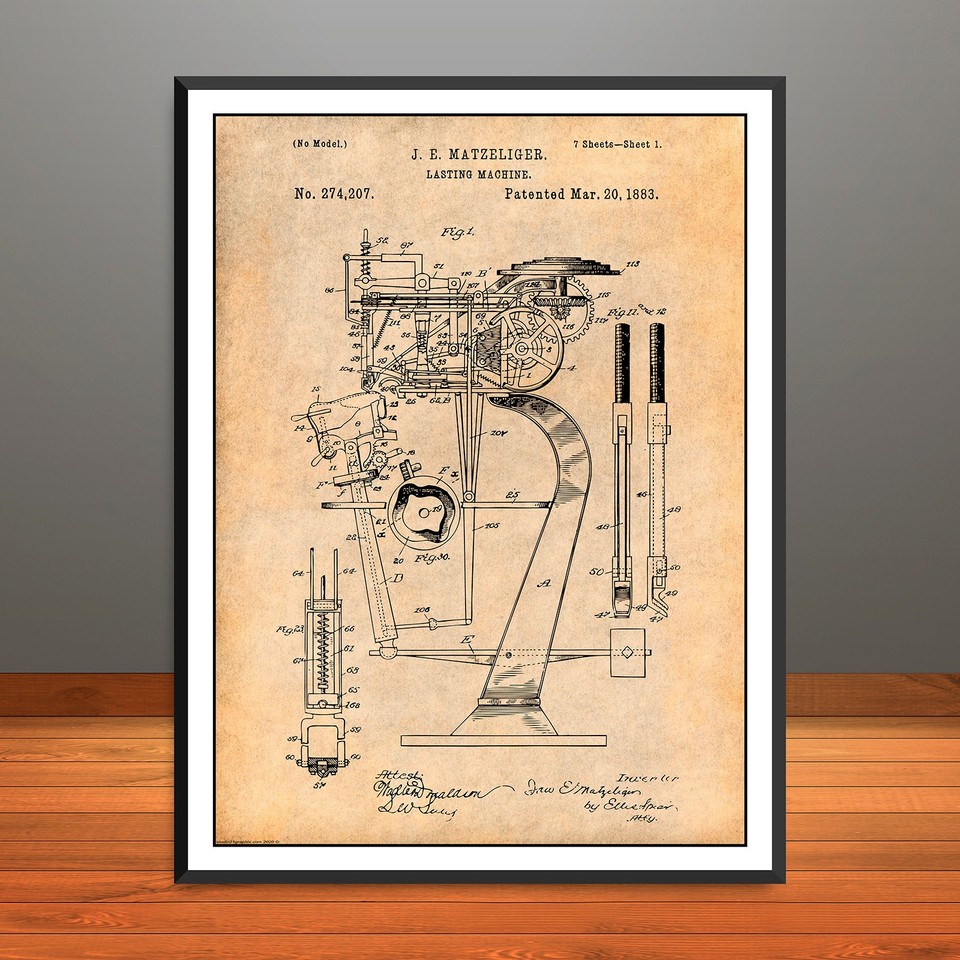 1883 Lasting Machine Patent Print | eBay