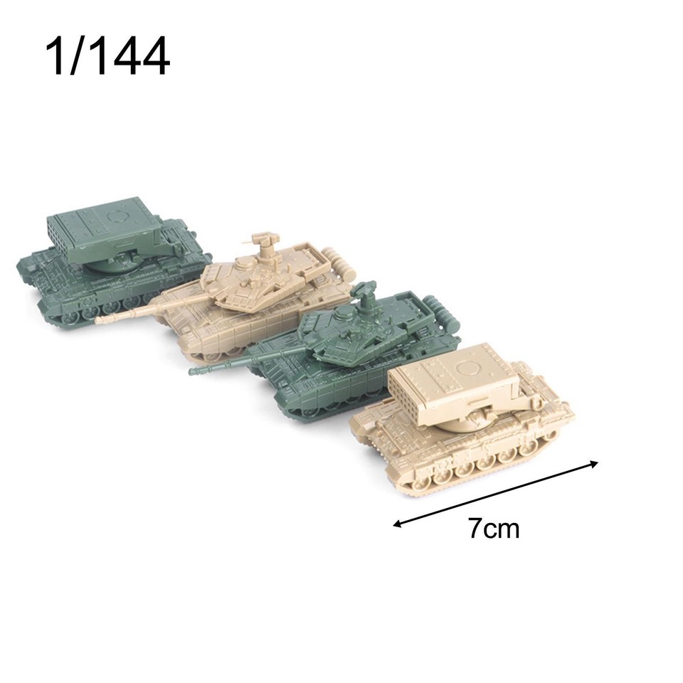 4Pcs 4D Tank Model 1/144 Scale DIY Assemble Tank Puzzle Tank Toy Model ...