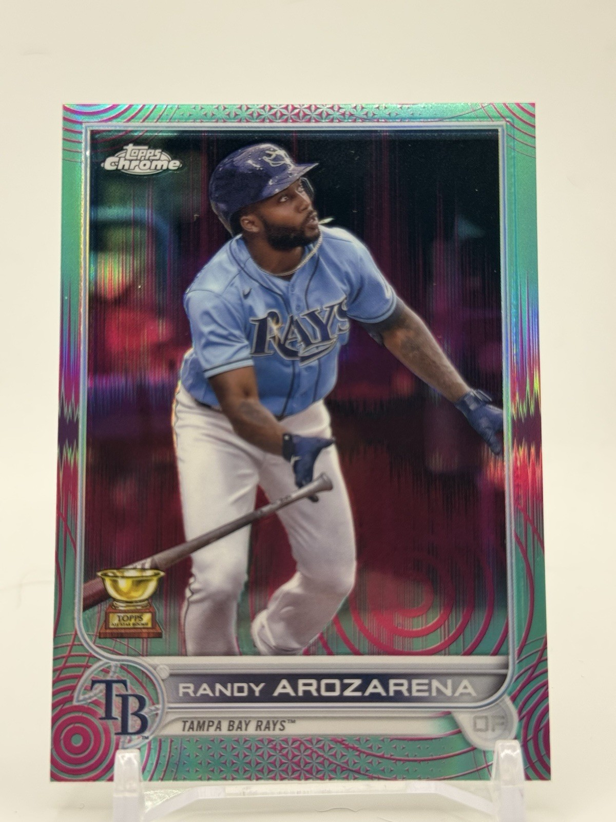 2022 Topps Chrome Sonic - Randy Arozarena #161 Aqua & Pink Sonic Pulse ...
