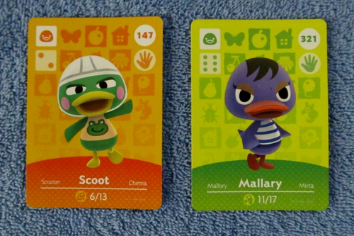 Scoot #147 & Mallary #321 Animal Crossing Amiibo Brand New Never ...