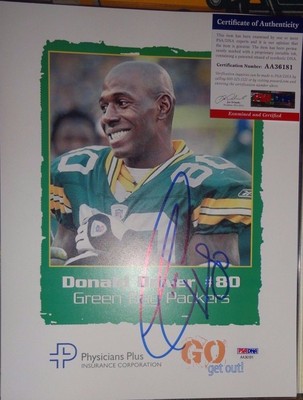 GREEN BAY PACKERS DONALD DRIVER SIGNED AUTO Football Photo PSA | eBay
