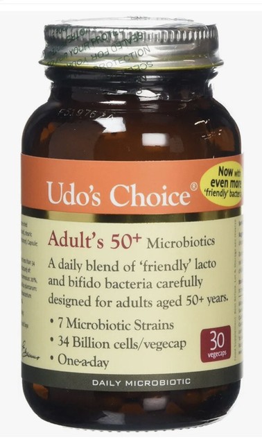 Udo's Choice Advanced Adults Blend 50 Plus Probiotics 30 Capsules Udos ...