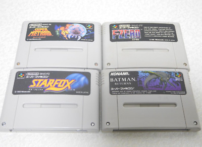 Nintendo SFC SNEC "4 games" Super Metroid/F-ZERO/BAT MAN/STAR FOX Free ...